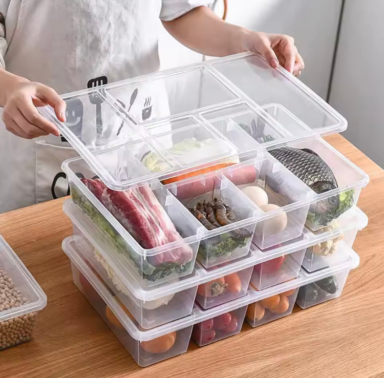 Multi Compartments Fridge Storage Box – Adcollections